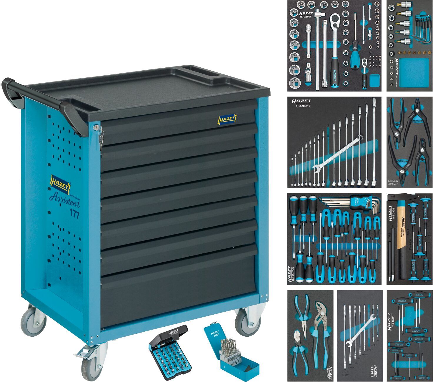 Gefüllte Werkstattwagen